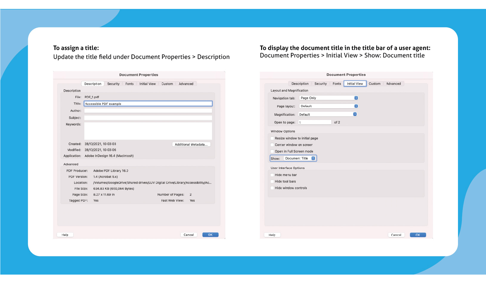 How to create accessible PDFs - LUV